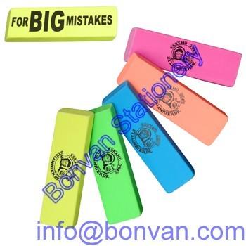 China promotional rectangle eraser,rectangle logo eraser,printed logo eraser for sale