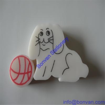 China dog shape eraser,dog design rubber eraser, dog printed promotional eraser for sale