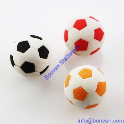 China football shape eraser,3D footabll shape eraser ,3D sport rubber eraser for sale