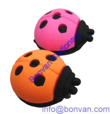 China insect shape eraser,insect shape eraser ,3D insect rubber eraser for kids gift use for sale