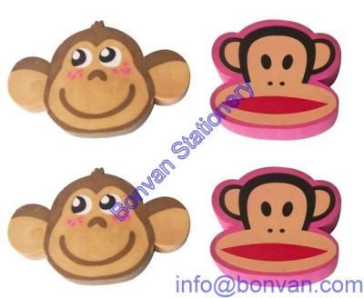 China monkey eraser,big mouth monkey eraser,kids gift monkey eraser for sale