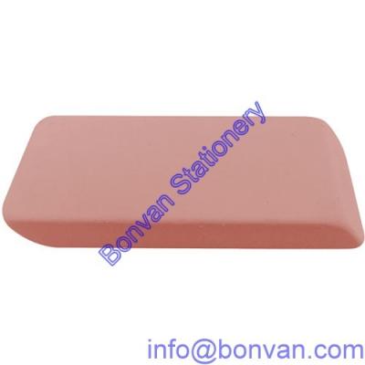 China colored beveled eraser,standard school eraser, printed school eraser for promotion for sale