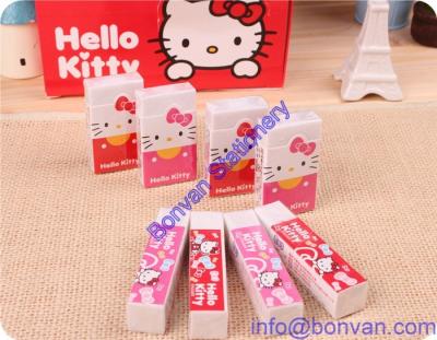 China fancy children eraser,fancy school eraser, gift promotional kitty eraser for sale