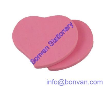China heart design eraser,heart shape gift eraser,promotional printed eraser for sale