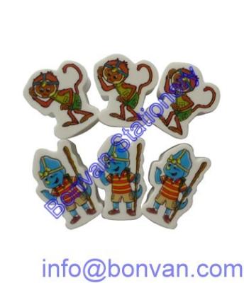 China animal printed cartoon eraser, personalized cartoon eraser for sale