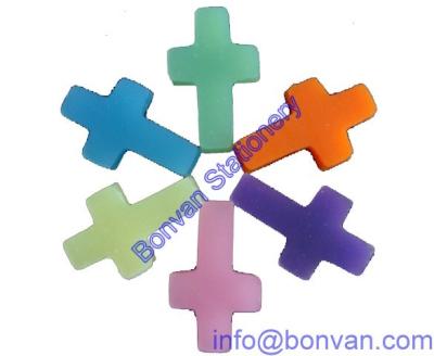 China customized gift cross shape eraser,customized novel eraser for sale