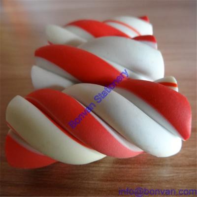 China rope eraser, twist eraser,two color twist eraser, twist rope eraser for sale