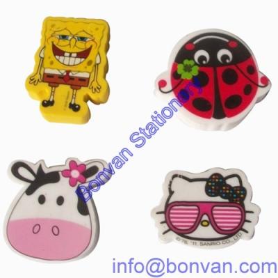 China 4C printing eraser,4C printed cartoon eraser, cartoon rubber eraser for sale