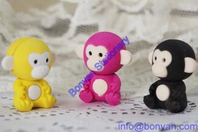 China monkey rubber,3D monkey eraser,promotional gift monkey eraser for sale