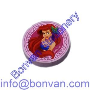 China Promotion Printed Eraser,round promotional use,princess printed eraser for sale