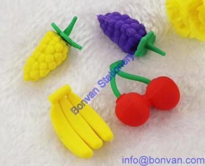 China 3D fruit eraser,kids gift fruit  eraser,promotional fruit eraser for sale
