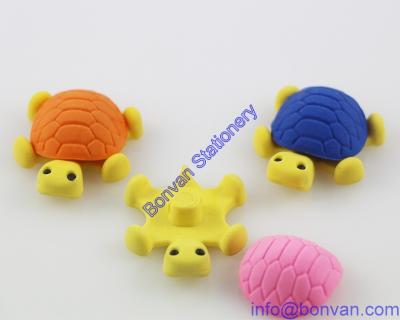 China tortoise 3D eraser, gift use tortoise eraser for kids, advertising 3D tortoise eraser for sale