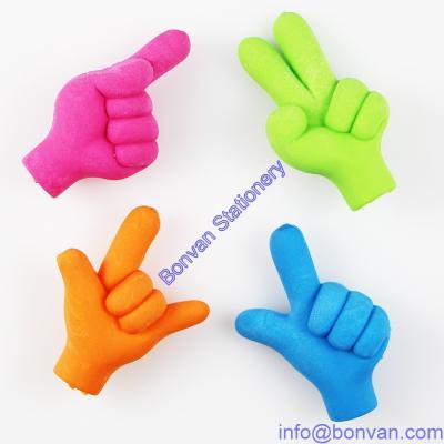 China finger 3D eraser, gift use finger eraser for kids, advertising 3D finger eraser for sale