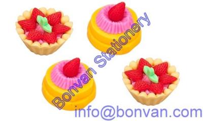 China dessert eraser, 3D dessert eraser, dessert rubber eraser,kids gift eraser for sale