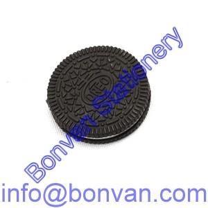 China funny design eraser, Oreo rubber eraser,promotional 3D Oreo eraser for sale