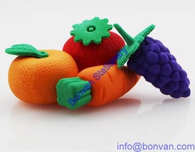 China orange eraser,promotional fruit eraser,3D fruit eraser for sale