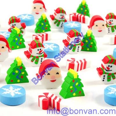 China stationery eraser set, christmas kids promotional eraser from china factory for sale