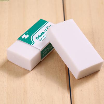 China White pencil eraser, cheap promotional eraser with size  made by TPR material for sale