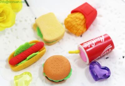China Heart Shaped Pencil Eraser,Cartoon Eraser Set,kids eraser for sale