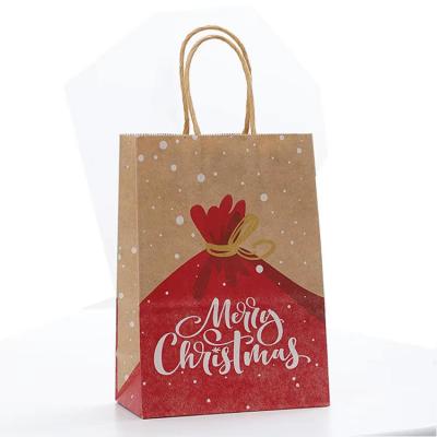 Cina Sacchetti regalo in carta di Natale Sacchetti di carta Kraft riutilizzabili in vendita
