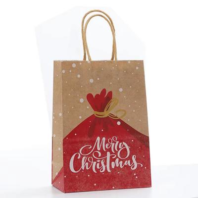 Cina Sacchetti regalo in carta di Natale Sacchetti di carta Kraft riutilizzabili in vendita