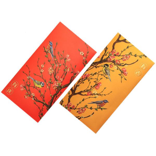 Quality Custom Chinese Lucky Money Envelopes Hot Stamping Lunar New Year Red Envelope for sale