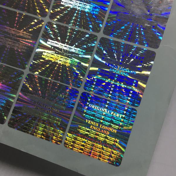 Quality Carton Packaging PVC Adhesive Sticker Label Waterproof Custom Holographic for sale