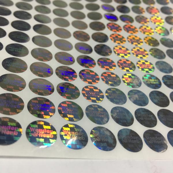 Quality Carton Packaging PVC Adhesive Sticker Label Waterproof Custom Holographic for sale