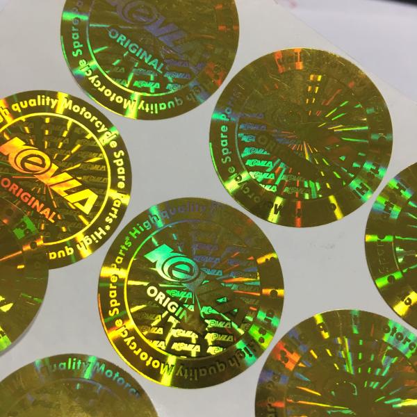 Quality Carton Packaging PVC Adhesive Sticker Label Waterproof Custom Holographic for sale