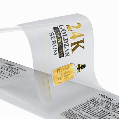China Custom Adhesive Hair Oil Bottle Labels With Waterproof Material And Metallic Effect for sale