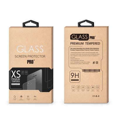 China Varnishing Art Paper Tempered Glass Packing Box for Custom Retail Screen Protector Package for sale
