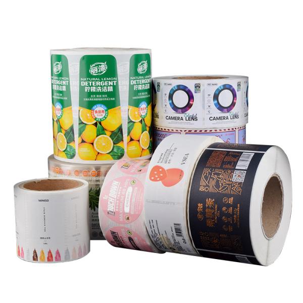 Quality Cosmetic Adhesive Sticker Label Roll Bottle Packaging Label Custom Printed Logo for sale
