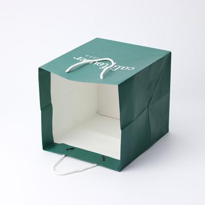 Cina Grandi borse regalo di carta di arte ingrossate borsa da shopping quadrata con maniglia in vendita