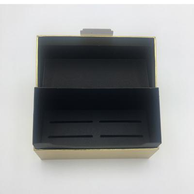 중국 맞춤형 인쇄 손으로 만든 고급 금 단순 플립 피부 관리 빈 종이판 딱딱한 상자 판매용