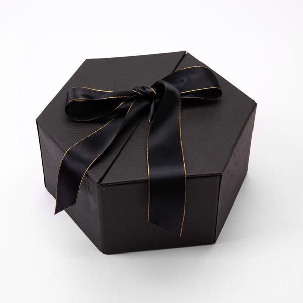 Quality Hexagon Cardboard Magnetic Box Rigid Double Door Gift Box For Beverages for sale