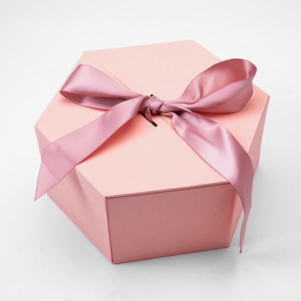 Quality Hexagon Cardboard Magnetic Box Rigid Double Door Gift Box For Beverages for sale