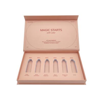 중국 우아한 포장 상자 인쇄 손으로 만든 종이 선물 상자 메이크업 및 피부 관리 세트 판매용