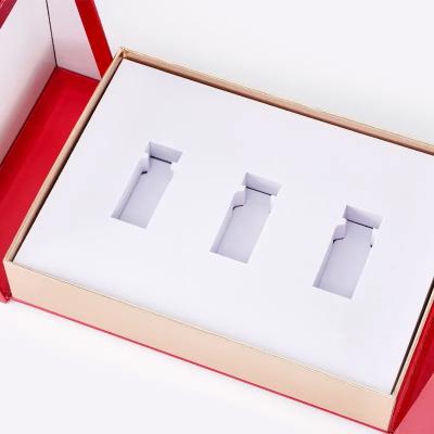China custom box packaging double door design magnetic closure paper gift lip gloss packaging box cosmetic boxes with foam insert for sale