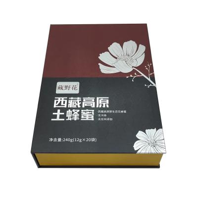 Cina Scatole regalo di carta di lusso Scatole regalo di carta di lusso Scatole regalo di carta di bottiglia di miele Scatola di imballaggio di miele 500 ml Logo personalizzato in vendita