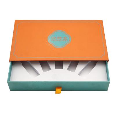 China Custom Logo Wholesale Rigid Cardboard Drawer Gift Packaging Box With Eva Foam Insert for sale