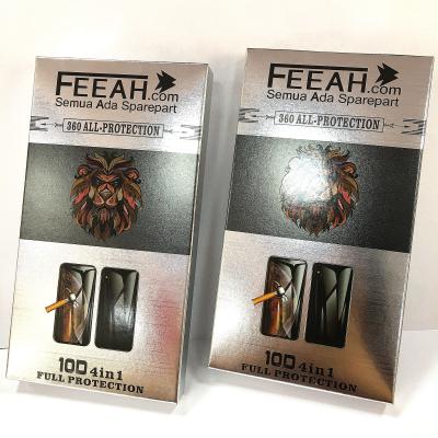 China Custom Size Phone Screen Protector Packaging Box with Custom Logo and Glossy Lamination for Tempered Glass for sale