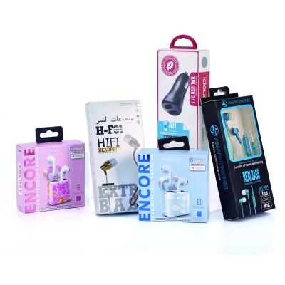 Китай Заказная бумажная упаковка для наушников с самостоятельным дизайном и глянцевой ламинировкой продается