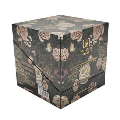 Cina Cassa rigida per la cura della pelle di lusso a misura personalizzata con campione gratuito e disegno cuboide per imballaggi cosmetici in vendita