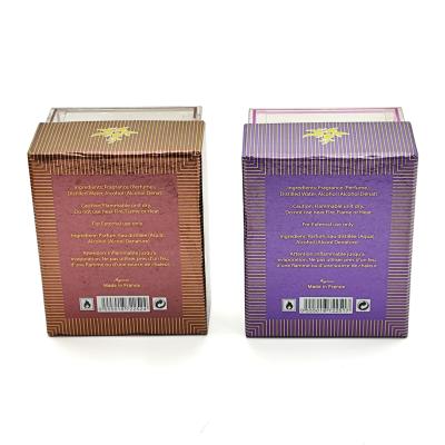 China Custom Logo Printing Perfume Display Box with Transparent PVC Cover and Paperboard Material for sale