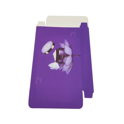 Cina Scatola di imballaggio per maschere facciali di carta d'arte di lusso personalizzata con stampa a colpo e disegno cuboide in vendita