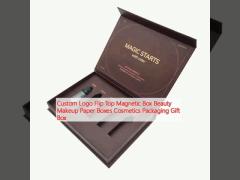 Logo personalizzato Flip Top Magnetic Box Beauty Makeup Paper Boxes Cosmetici Packaging Gift Box