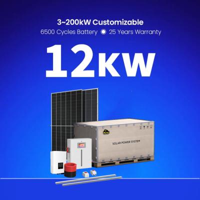 China On-Grid Off-Grid Hybrid 5kw/10kw Solar Power System Home Solar Panel Kit Monocrystalline Silicon Polycrystalline Silicon Panels for sale