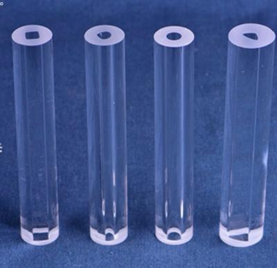 China Optical Fused Silica Quartz Tube SiO2 Crystal Material With Customized Hole Shape for sale