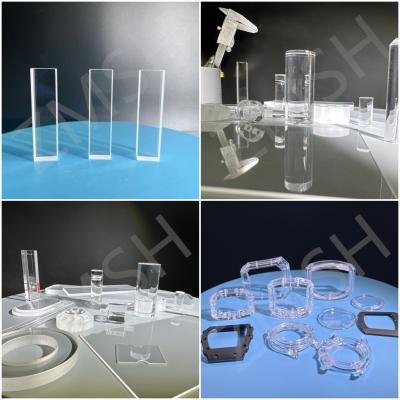 China Sapphire Parts Customized Sapphire Units Pure Al2O3 Transparency Tubes Wafer Windows for sale