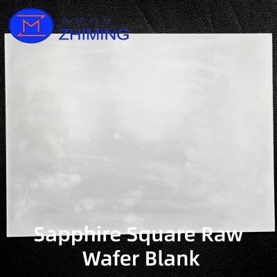 China Sapphire Square Raw Wafer Blank for Optical, Semiconductor, and High-Temperature Applications for sale